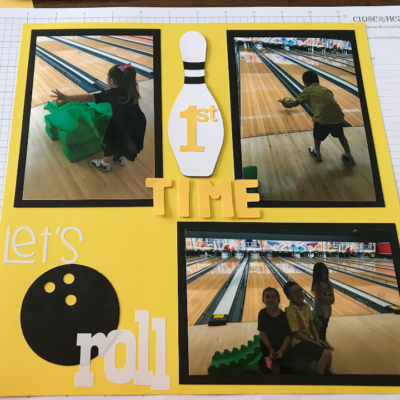 Bowling Scrapbook Page with Cricut - Sunflower Paper Crafts