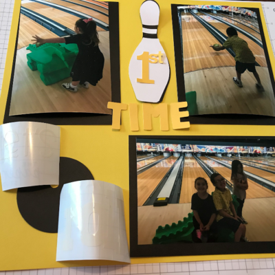 Bowling Scrapbook Page with Cricut - Sunflower Paper Crafts
