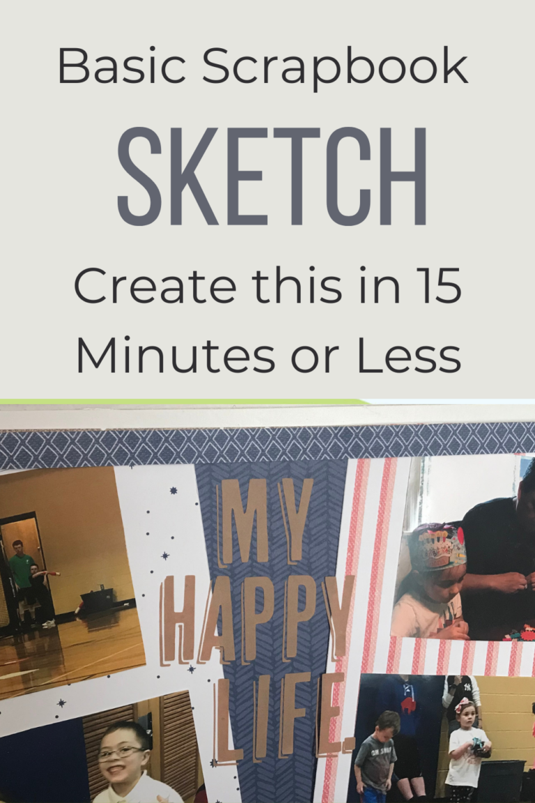 Basic Scrapbook Sketch (with 6 photos) - Sunflower Paper Crafts
