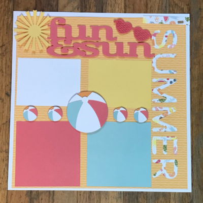 Fun & Sun: Cricut Summer Scrapbook Page - Sunflower Paper Crafts