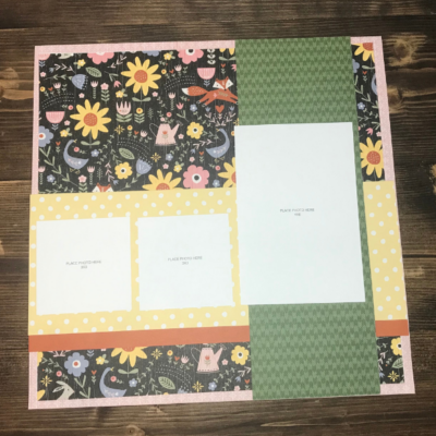 Simple Scrapbook Ideas Using Only 5 Pieces of Paper - Sunflower Paper ...