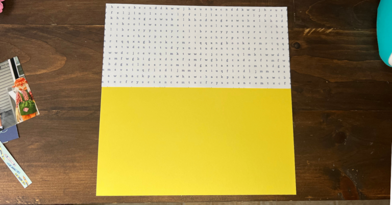 Happy & Simple School Scrapbook Layout with 3 Pieces of Paper for First ...