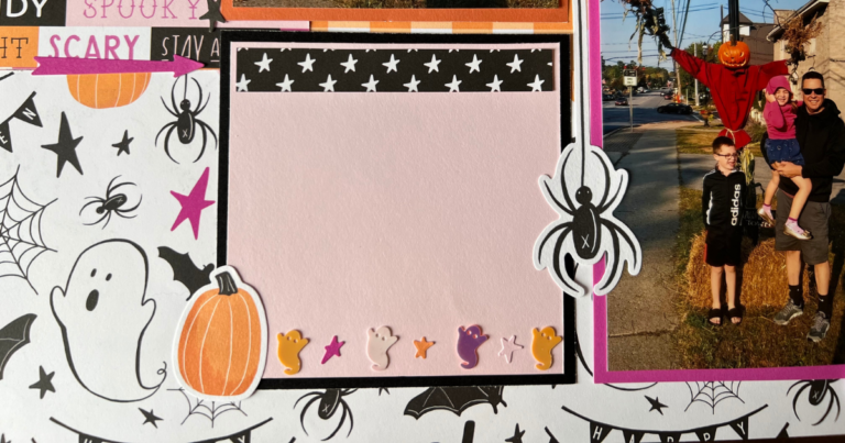 Step by Step Easy Scrapbook Layout for Beginners | Free Template