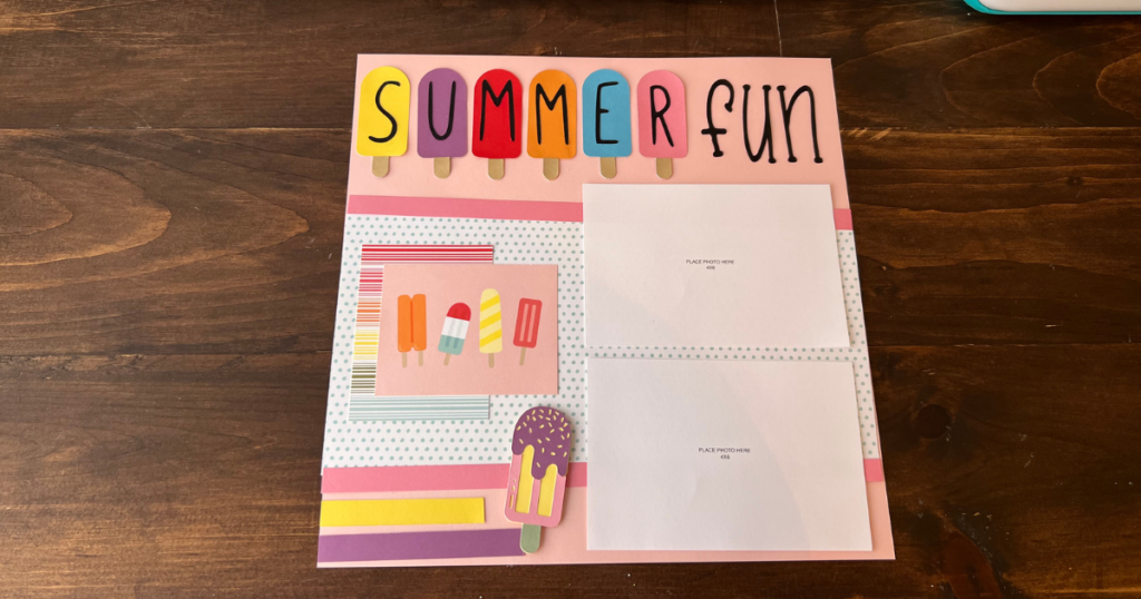 Fun Summer Cricut Ice Cream Scrapbook Layouts for Everyday Life